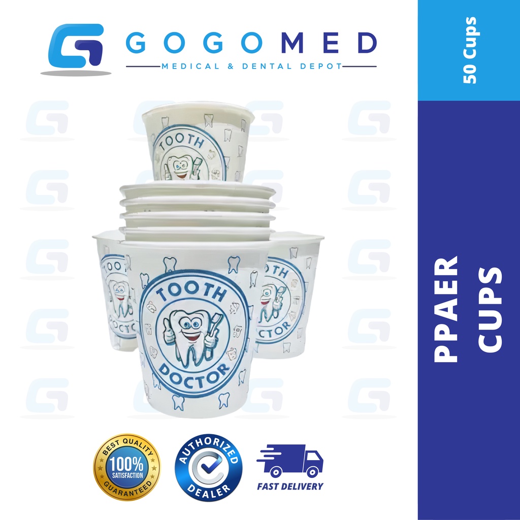 Disposable Paper Cups (Tooth Design) - 50 Cups per Pack 6oz | Shopee ...