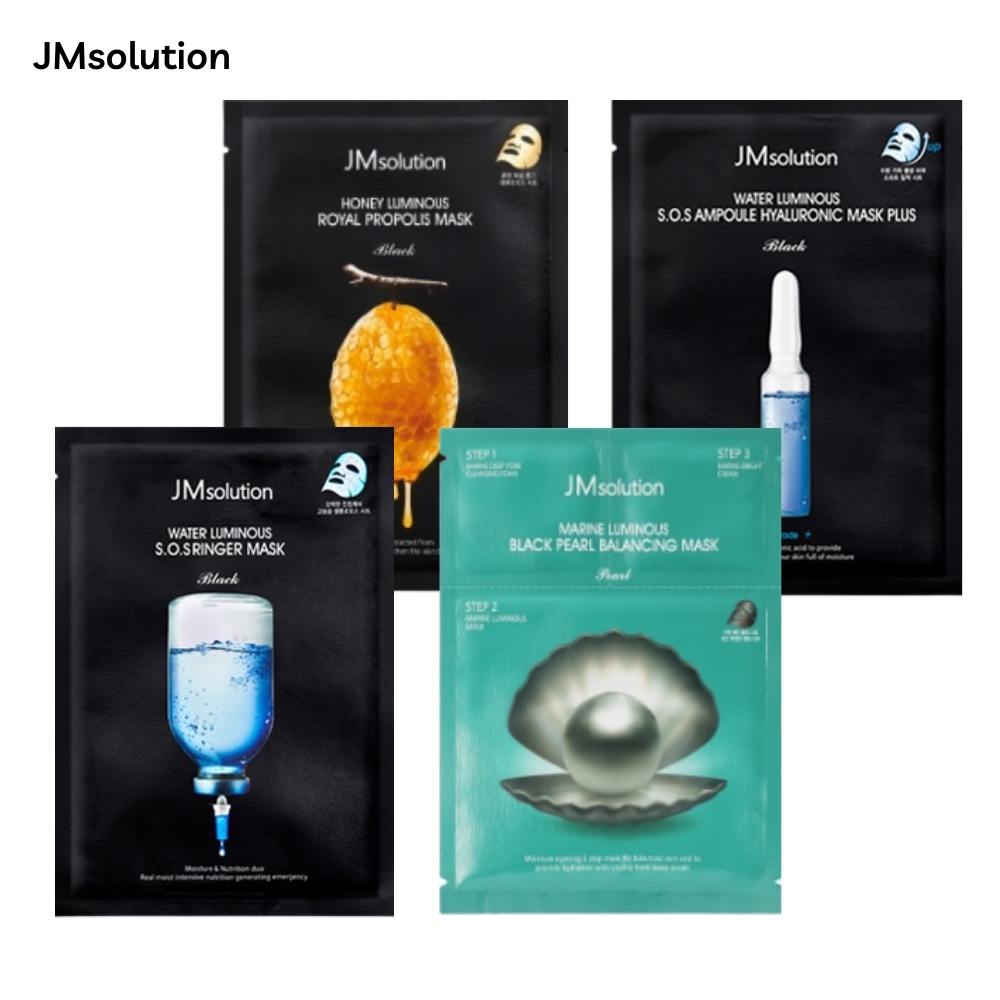 [JM Solution] Facial Care Mask Sheet Collection / 4 Types / Honey Water ...