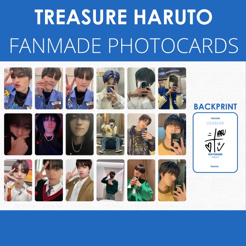 TREASURE HARUTO SELCA FANMADE PHOTOCARDS (UNOFFICIAL) | Shopee Philippines