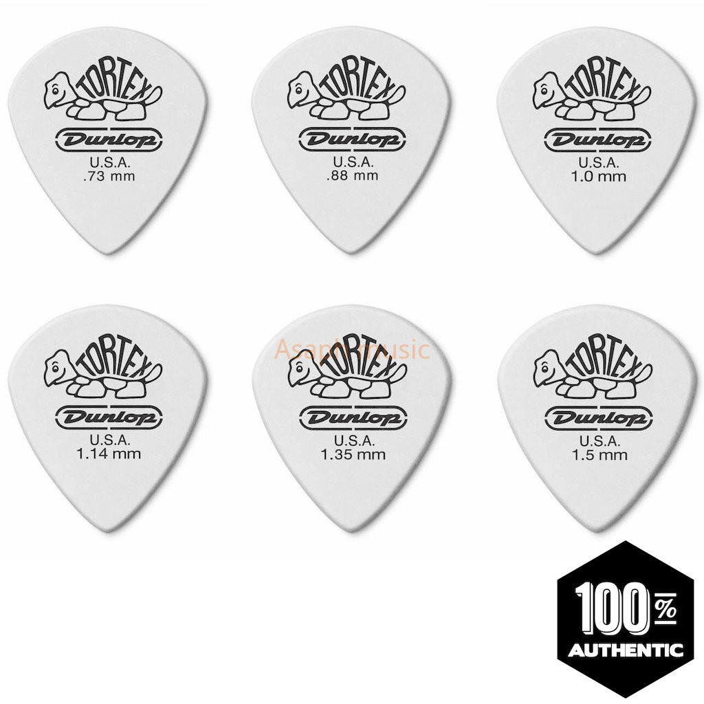 1 pc. Jim Dunlop USA 478 Tortex White Jazz III guitar pick | Shopee ...