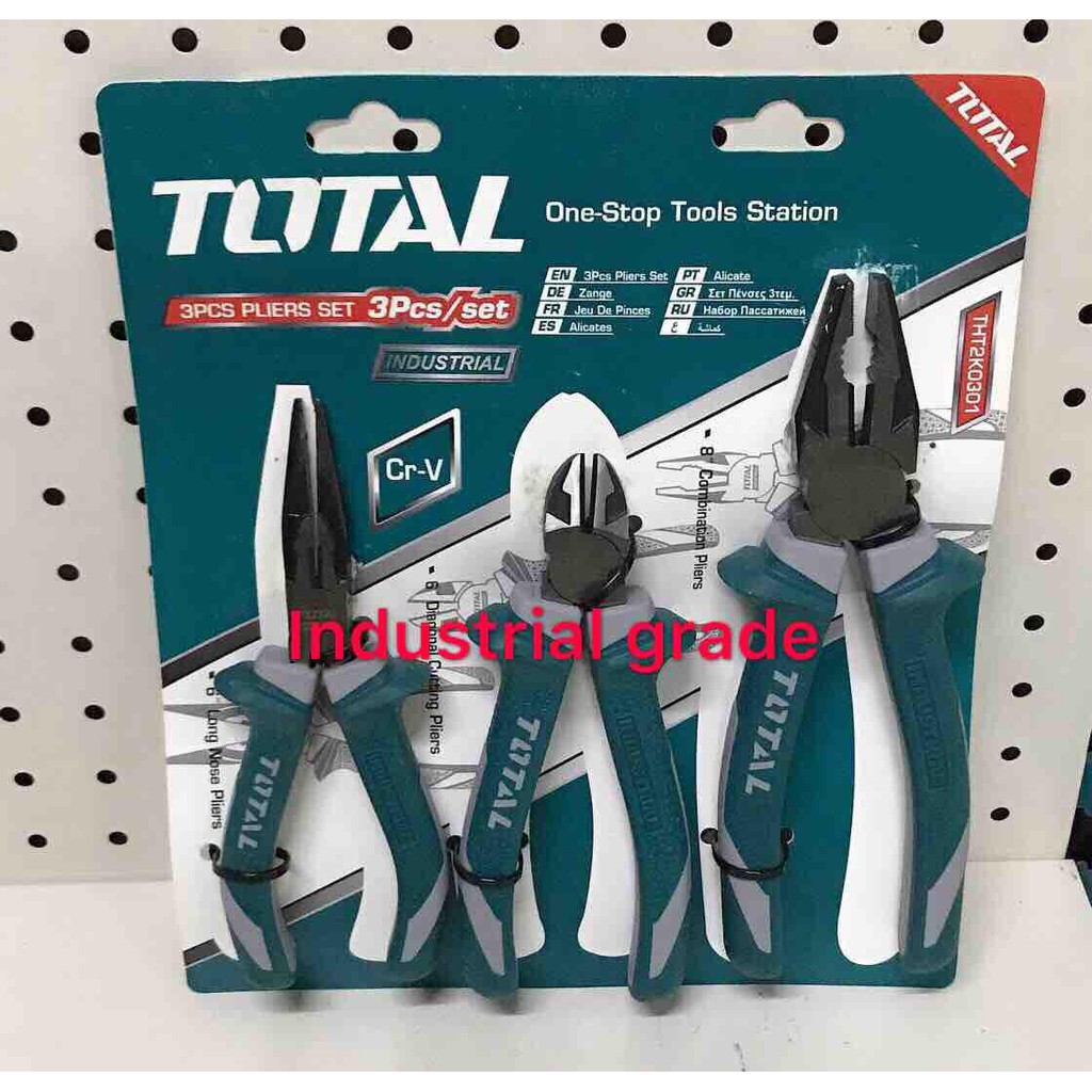 TOTAL 3pcs pliers set industrial THT2K0301 | Shopee Philippines