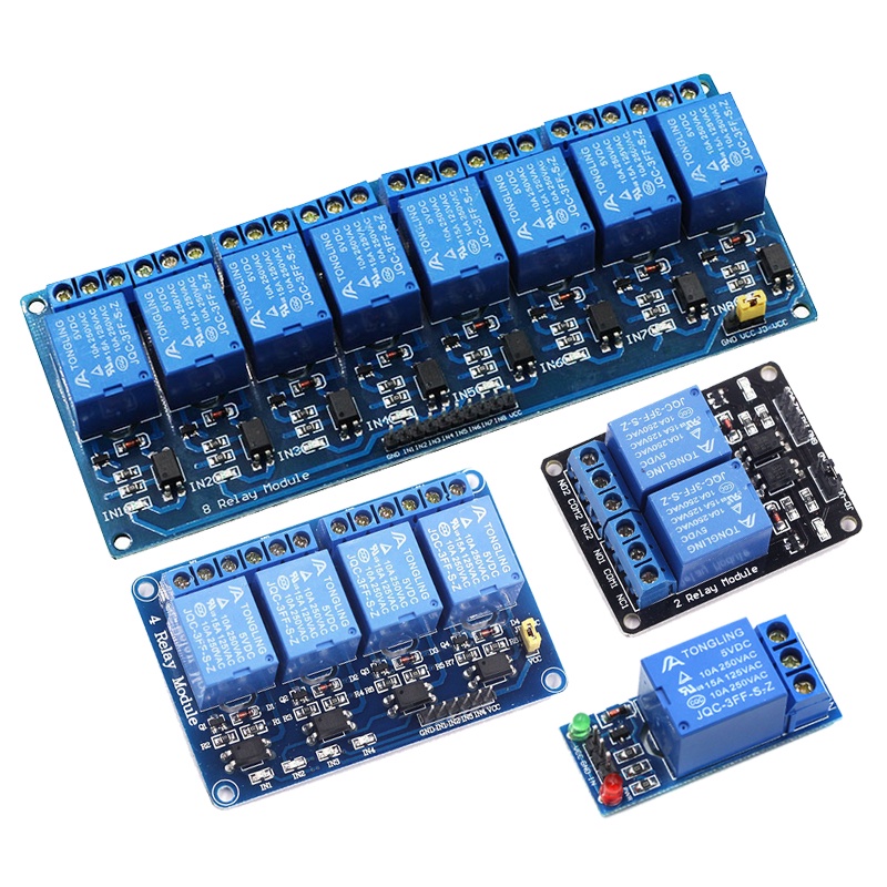 1 2 4 8 Channel DC 5V Relay Module with Optocoupler Low Level Trigger ...