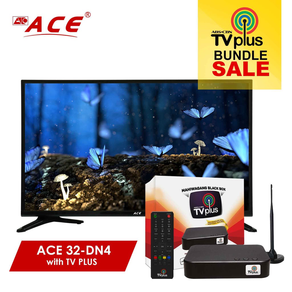 ACE 32" Slim Digital LED TV Black LED-808 DN4 with TV Plus | Shopee Philippines