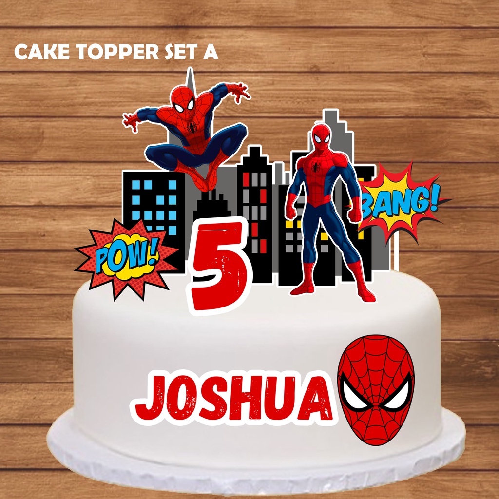 Spiderman Cake Topper Set I Personalized | Shopee Philippines