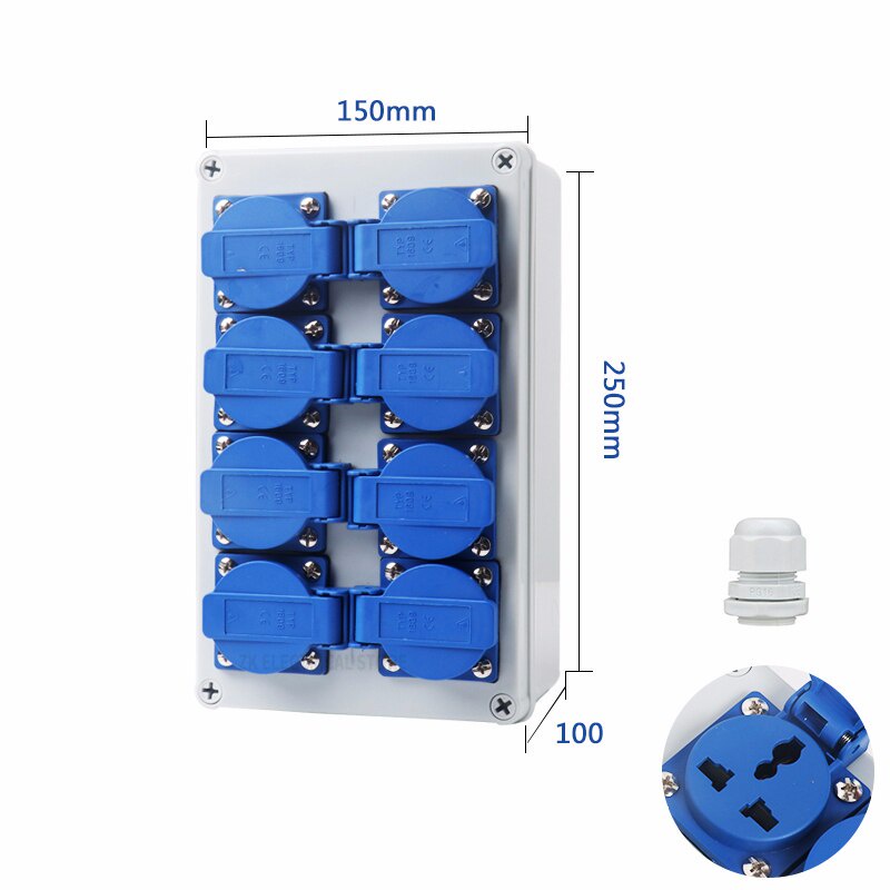 Outdoor rainwater socket Three holes 10A home wall mounted multi ...