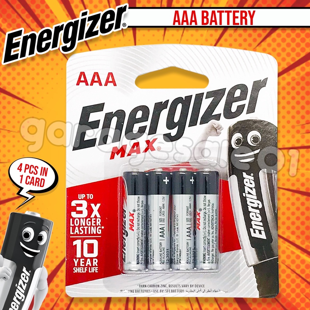 Energizer Max Battery AAA 4 IN 1 PACK | Shopee Philippines