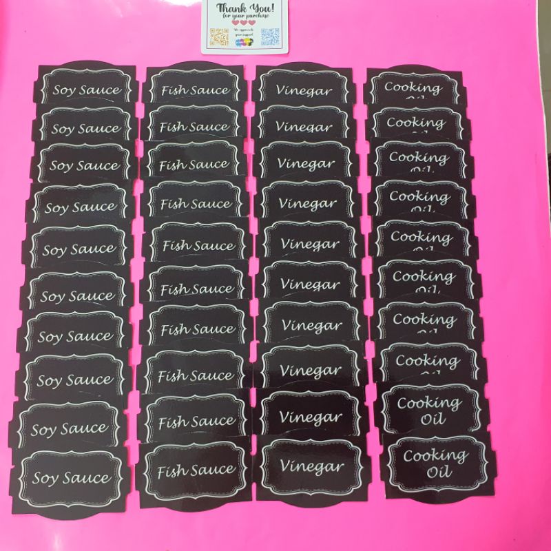 Condiments BNW Pantry Label Stickers (waterproof) WE CUSTOMIZE!!! (P8 ...