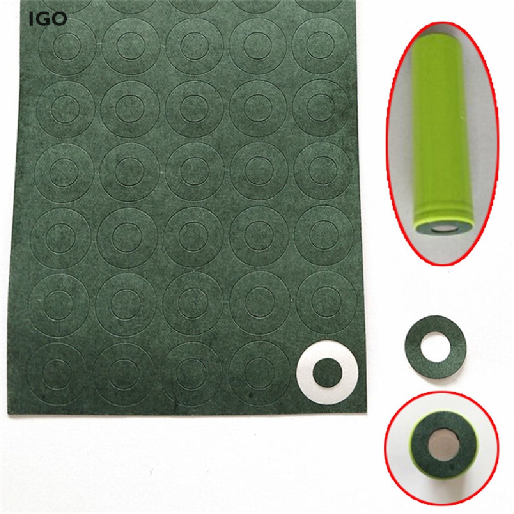 IGO 100pcs 1S 18650 Insulation Gasket Barley Paper Insulating Glue ...