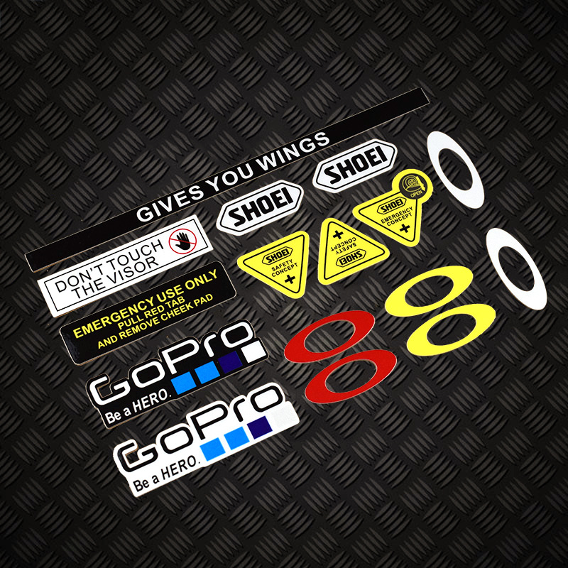 Reflective Waterproof Motorcycle Helmet Sticker shoei Arai Ducati ...