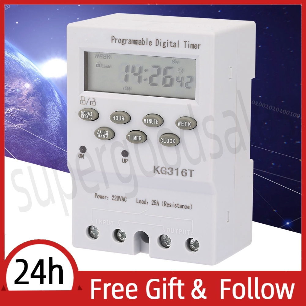 [Ready Stock] KG316T 220V Microcomputer Time Control Switch ...