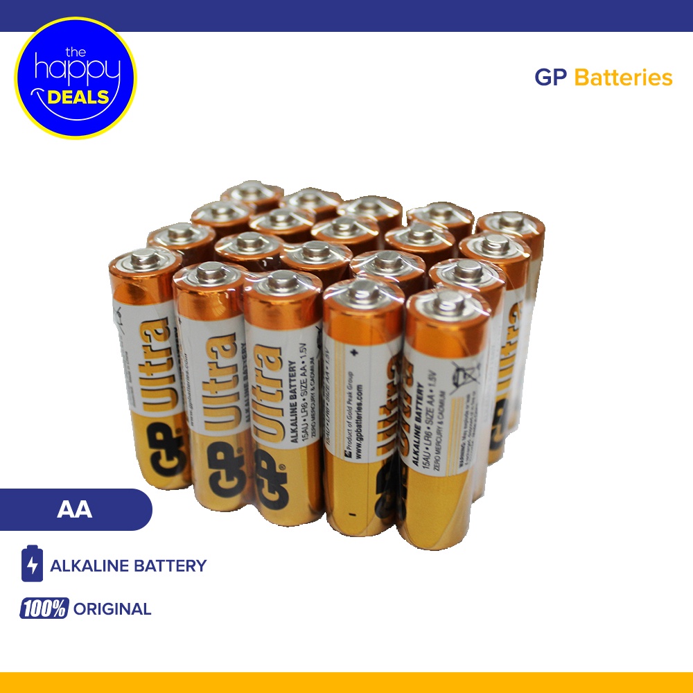 GP Ultra Alkaline AA Battery (20pcs) | Shopee Philippines