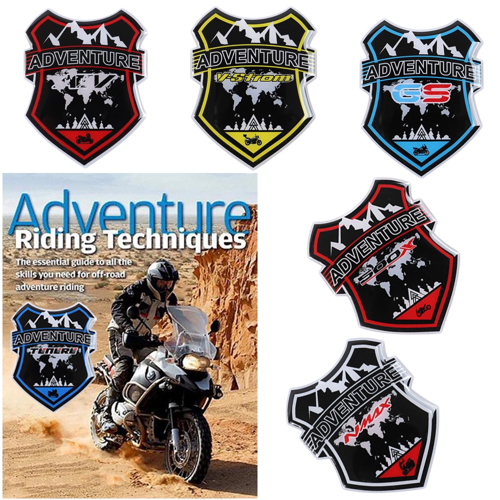 3D Gel Adventure Motorcycle Sticker for ADV V-Strom GS Tenere 500X Nmax ...