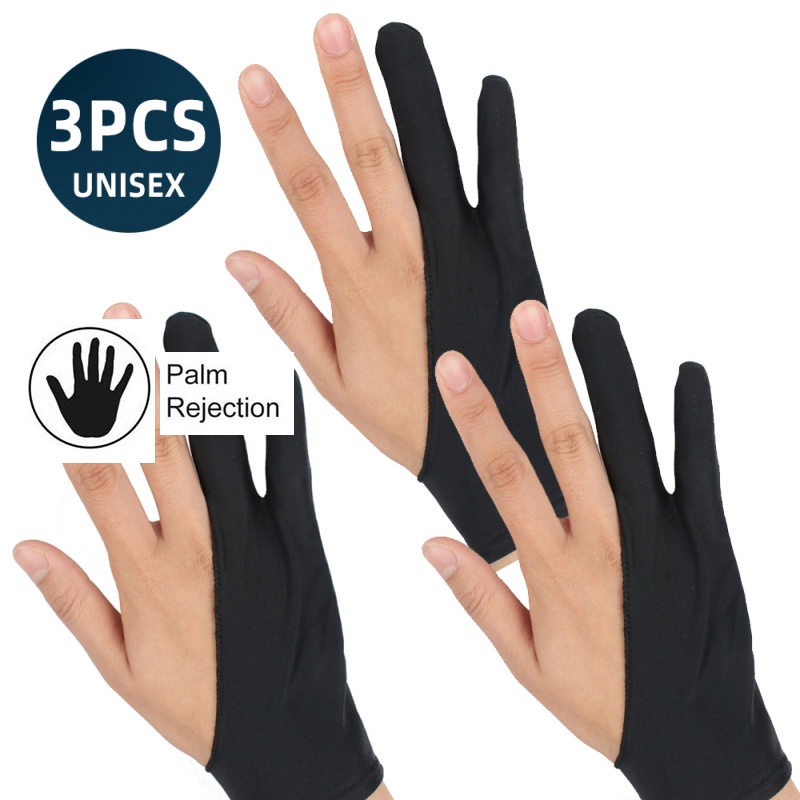 Ankndo Palm Rejection 2 Finger Anti-Fouling Glove Stylus Pen Gloves ...