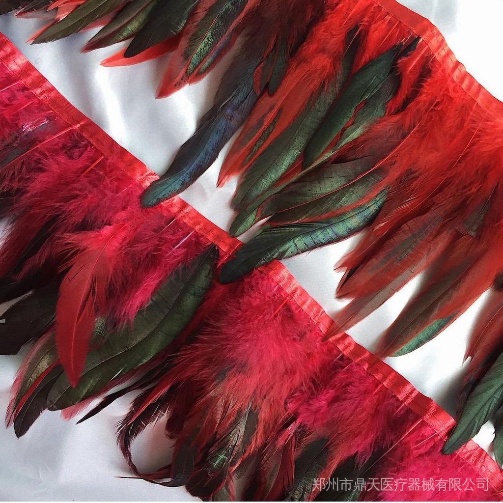 1Yard Rooster Feather Trim Wedding Dress Dec Carnival Accessory Sewing ...