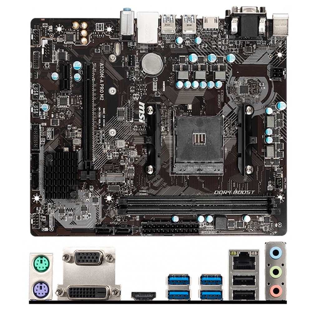MSI A320M-A PRO MAX OR A320M-A PRO M2 Motherboard AMD AM4 DDR4 M-ATX ...