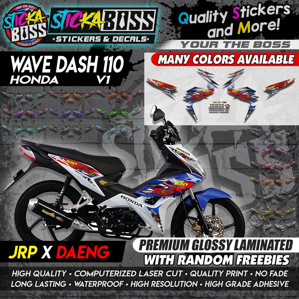 Honda Wave Dash 110r v1【 JRP X DAENG DECALS 】 (Rusi Swish Mono ...