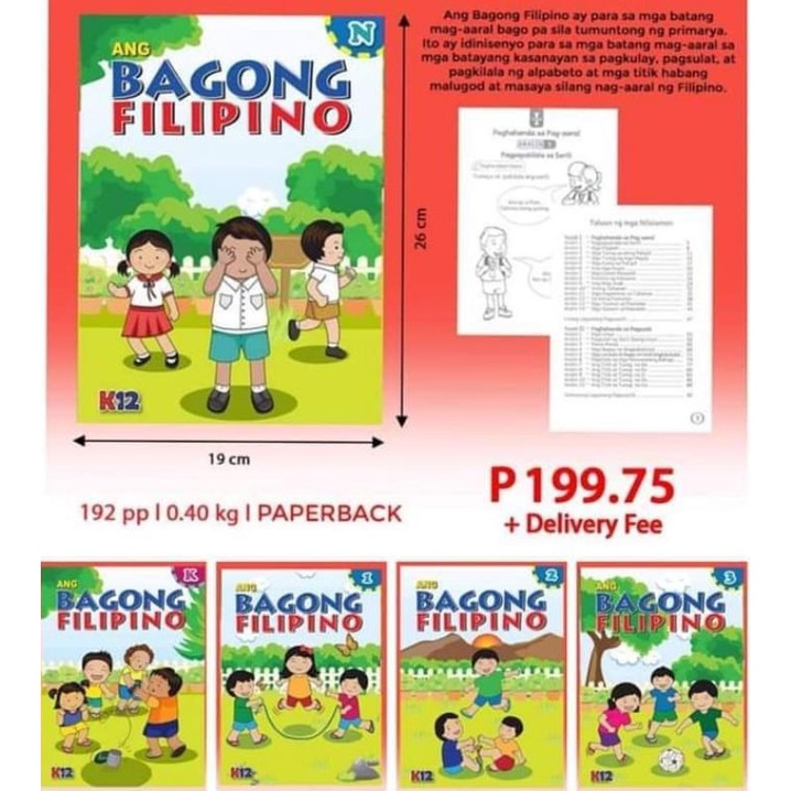 ANG BAGONG FILIPINO -K-12 WORKBOOKS for Nursery to Grade 3 | Shopee ...