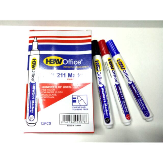 HBW permanent marker 12pcs. | Shopee Philippines