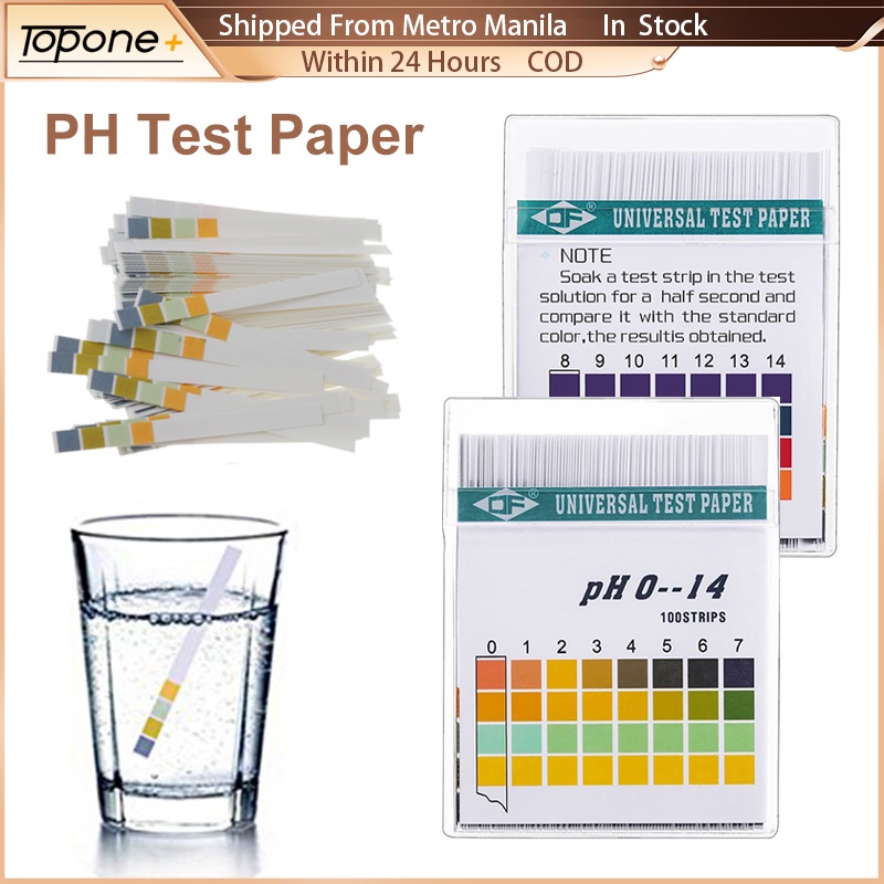 100Strips 0-14 PH Test Paper Scientific Litmus Alkaline Acid Testing PH ...