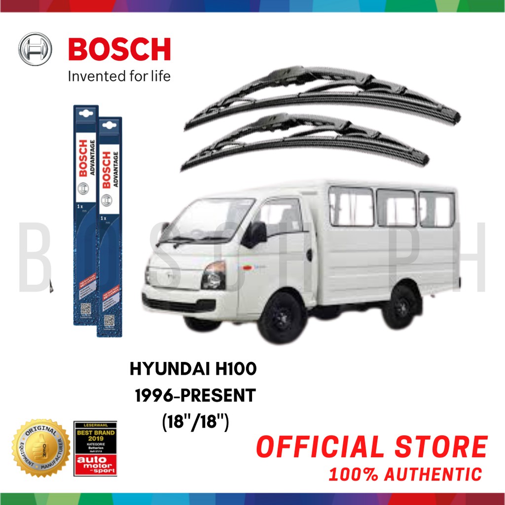 Bosch ADVANTAGE Wiper Blade Set for Hyundai H100 1996-PRESENT (18 /18 ...