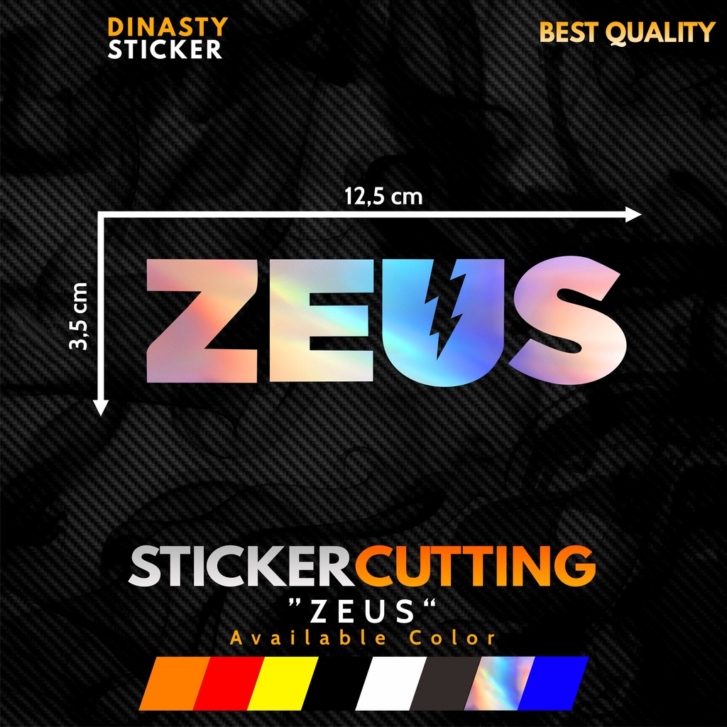 Zeus CUTTING STICKER ZEUS LAPTOP HELMET MOTORCYCLE CAR STICKER | Shopee ...