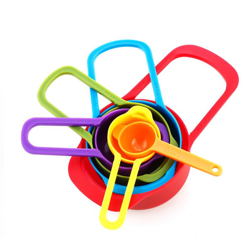 EVD# 6 Pieces Plastic Kitchen Rainbow Color Measuring Spoon | Shopee ...