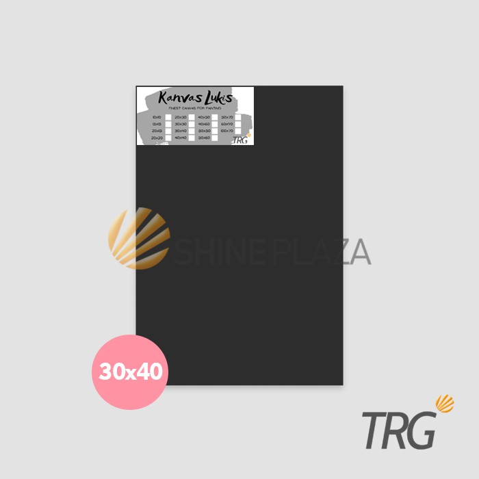 HITAM Black Painting Canvas 30 x 40 cm TRG - Black Canvas Board 30x40 ...