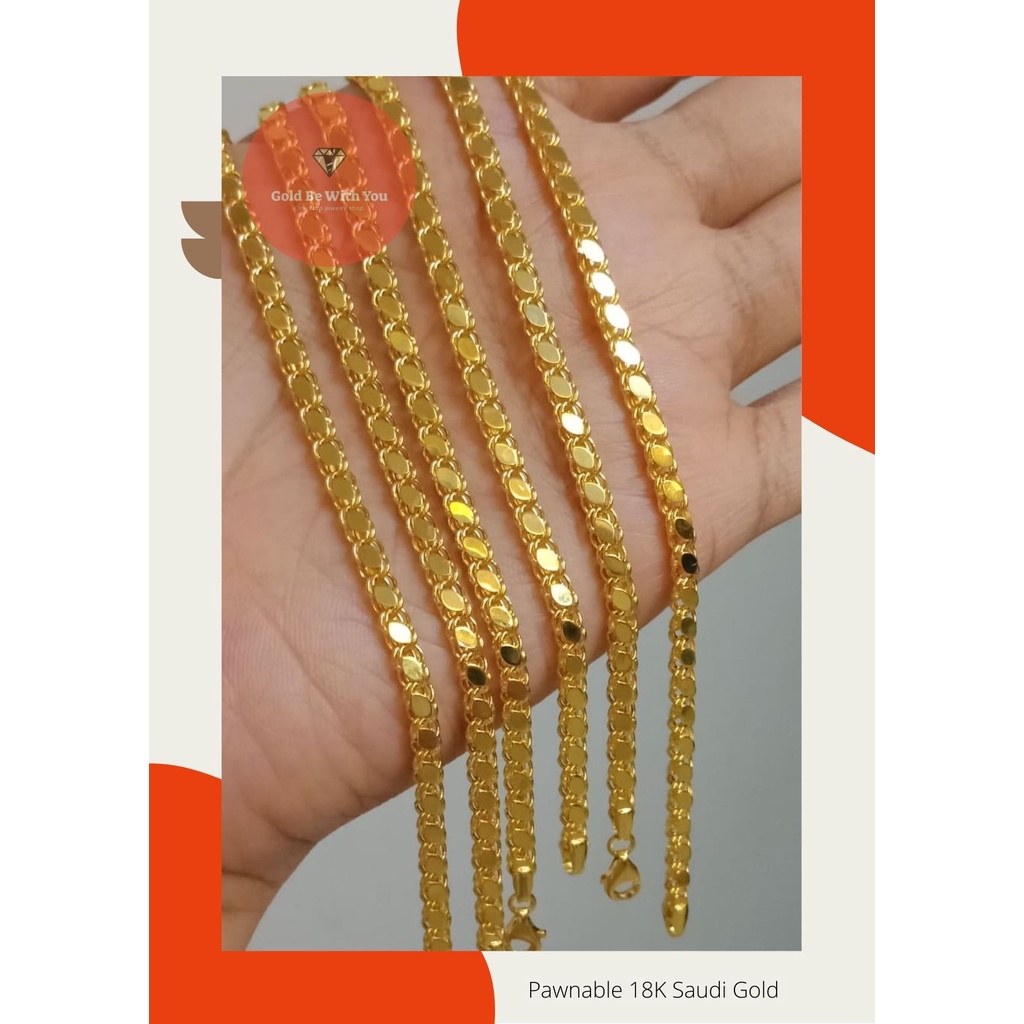 Pawnable 18k Saudi gold Damascus Bracelet | Shopee Philippines
