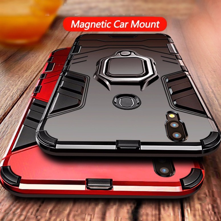 Huawei nova 3i & 3e & 3 p30 nova4 y9prime 2019 Case With Ring Kickstand Dual Layer Shockproof ...