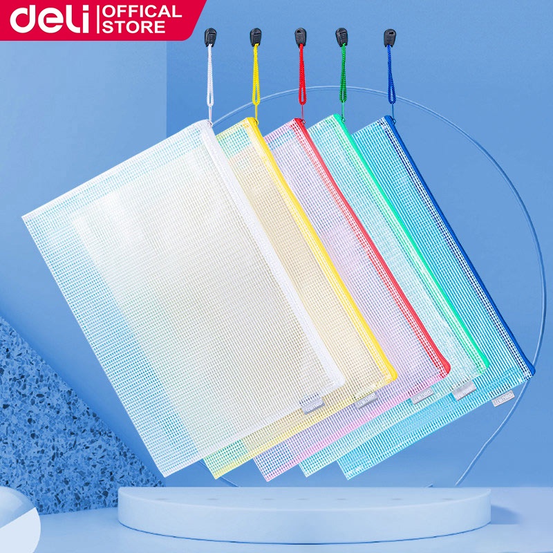 Deli A5 Zip Bag Portable Folder Envelopes Zipper Document Storage Pouch ... Deli A5 Zip Bag Portable Folder Envelopes Zipper Document Storage Pouch ...