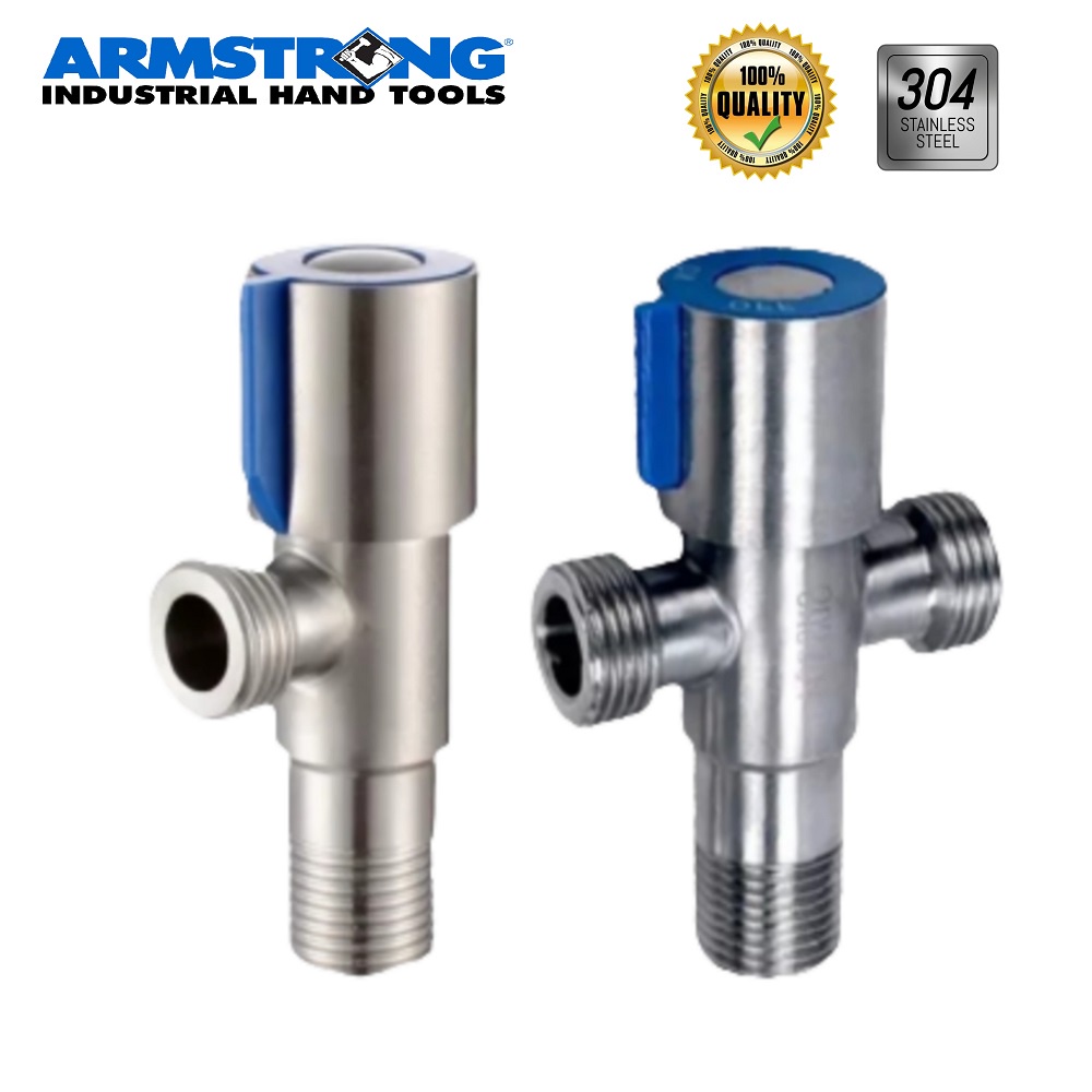 ARMSTRONG ONE WAY / TWO WAY ANGLE VALVE 1/2 ( 304 STAINLESS ) | Shopee ...