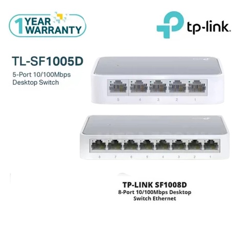 Tp-link TL-SF1005D 5-Port TL-SF1008D 8-Port 10/100Mbps Desktop 1 year ...