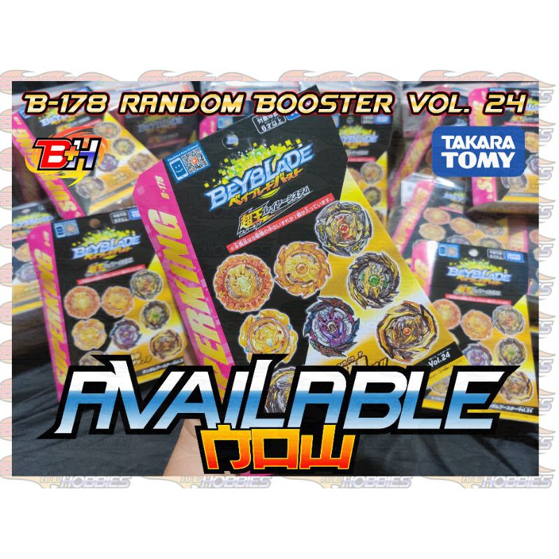 Takara Tomy Beyblade B- 178 Random Booster Vol. 24 (Complete Set of 8 ...