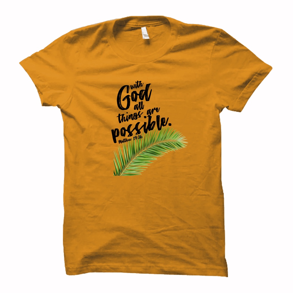 Christian Shirt AOW MUSTARD Adult Cotton Spandex Freesize Gospel Unisex ...