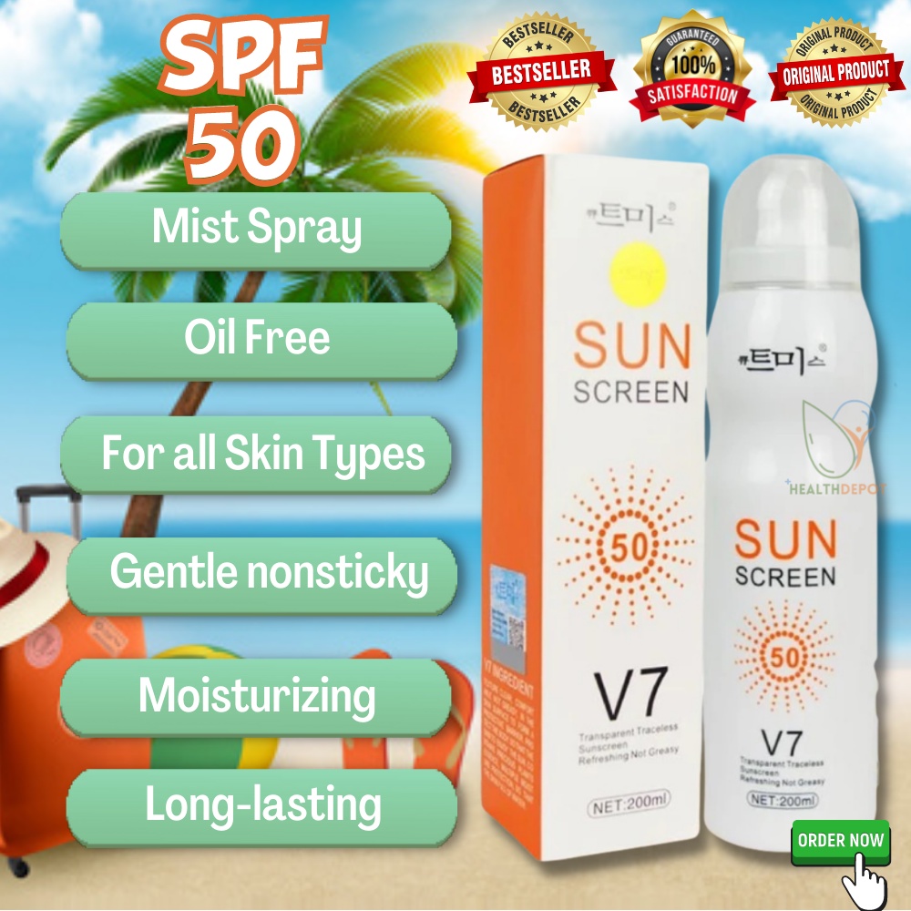 EFFECTIVE Sunblock V7 Korean Sunscreen Spray Lotion SPF50 Instant ...