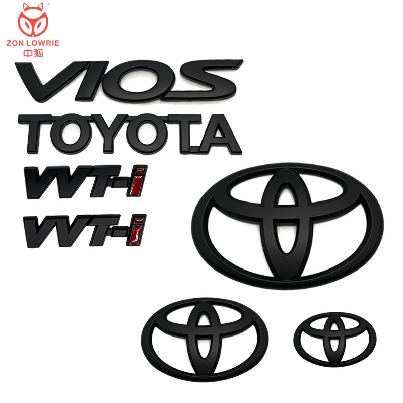 【Matte black 】Toyota Vios Gen2 ncp93 gen3 steering wheel logo front ...