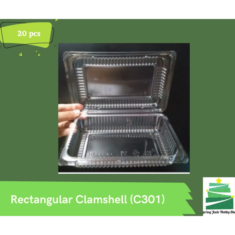 Spring Jade: C301 or OP-L5H Clamshell Clear Rectangle Container (20 pcs ...