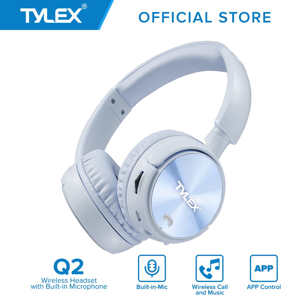 Tylex Q2 Wireless Headset with Built-in Microphone App Control Support ...