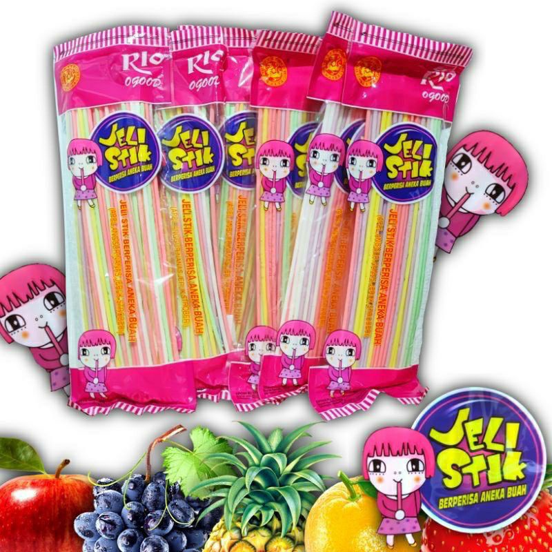 50pcs JELLY STICKS VARIOUS FRUIT FLAVORS | Shopee Philippines