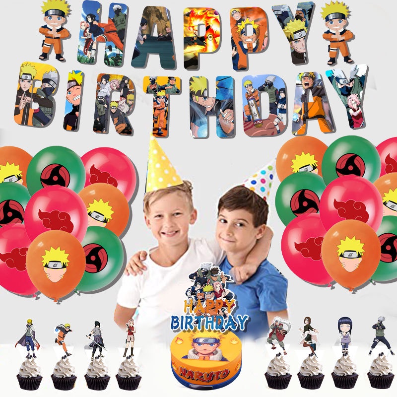 2022 New Naruto Kids Birthday Party Set Naruto Party Balloons Set Party ...