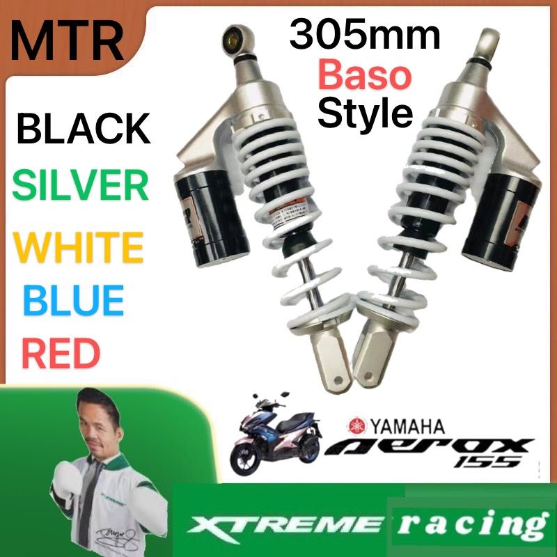 MTR Rear Shock Set 305mm For Aerox Aerox155 With Baso Style | Shopee ...