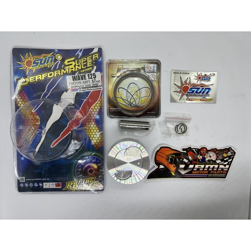 Sun Racing Forged Piston kit Hi-Comp High Compression Xrm wave xrm125 ...