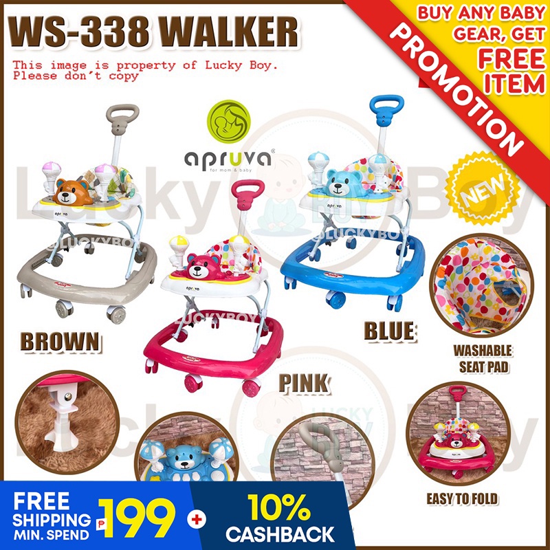 Apruva WS-338 Walker with Push Bar Handle for Baby | Shopee Philippines