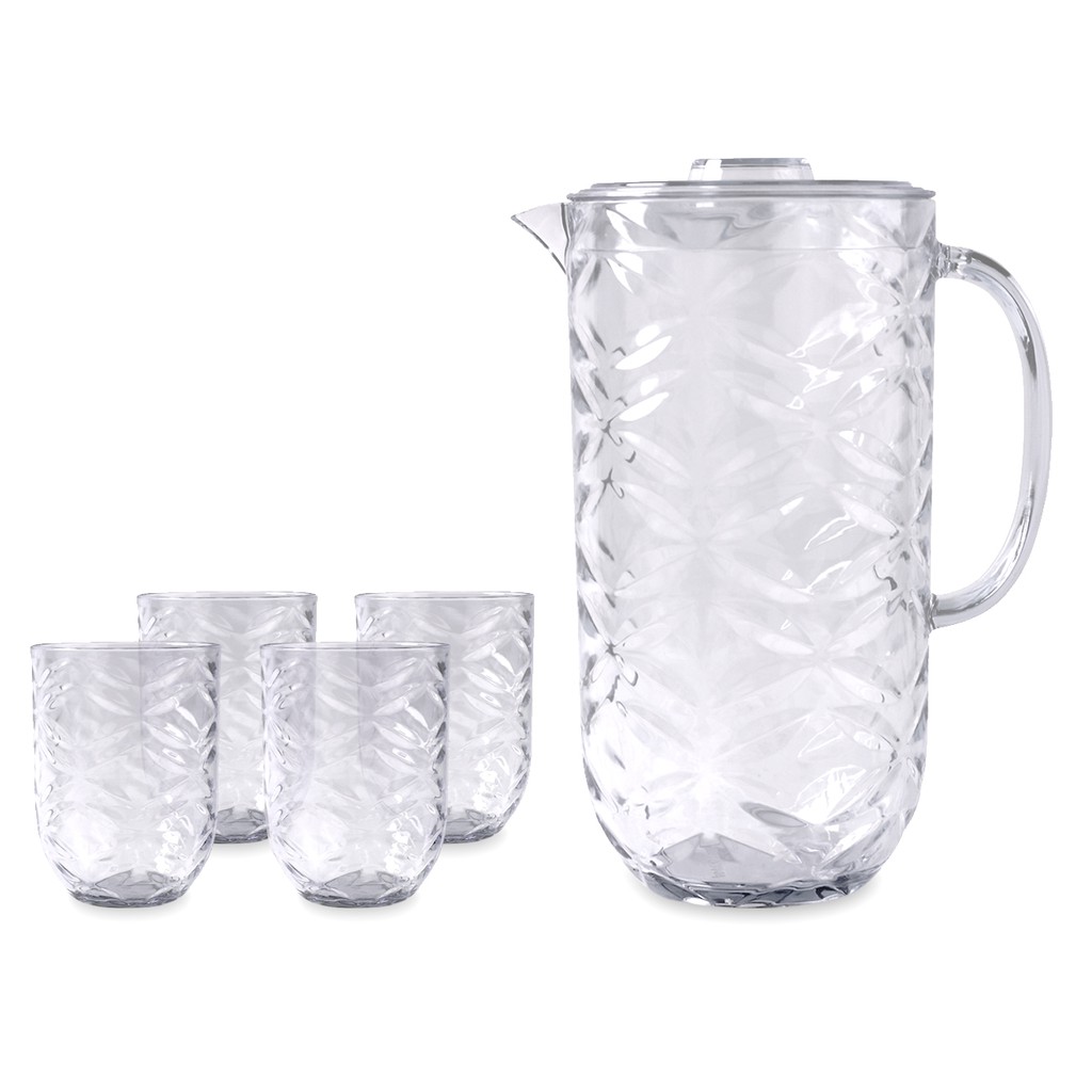 Urban Kitchen Festive Pitcher 1.8L And Tumblers Set --Clear | Shopee ...