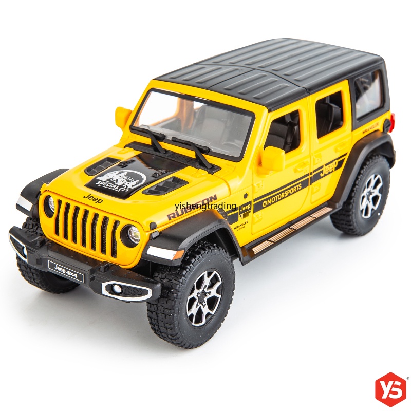 1:22 Scale Jeep Wrangle Diecast Model Car With Engine Sounds Lights Up ...