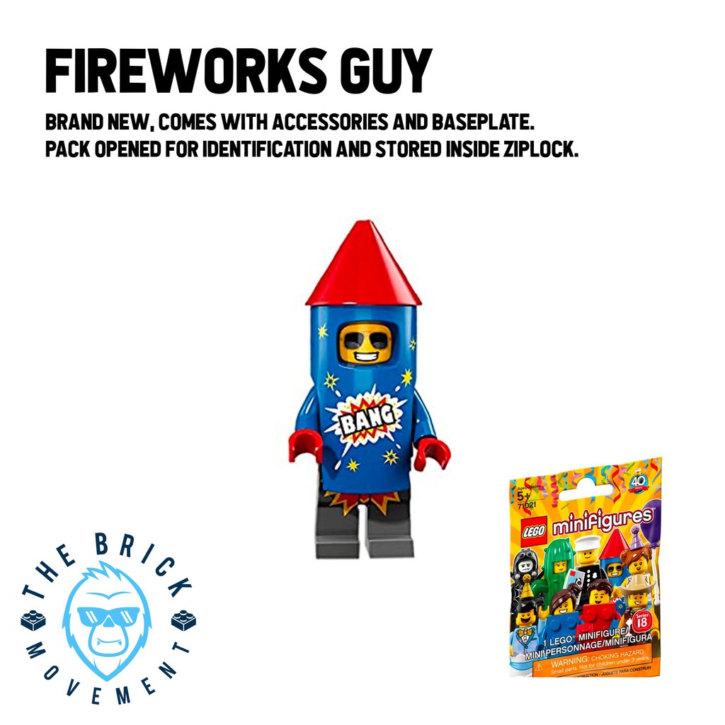 LEGO® Collectible Minifigure Series 18: Fireworks Guy Minifigure ...