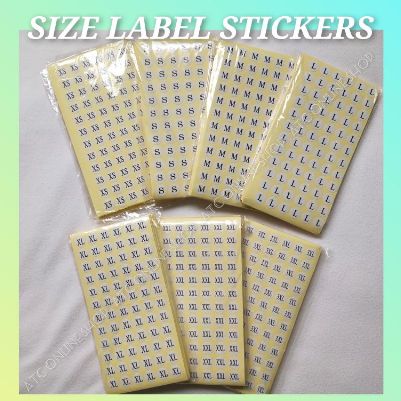 5/10 pads Size Label Stickers (72pcs per pad per size) | Shopee Philippines