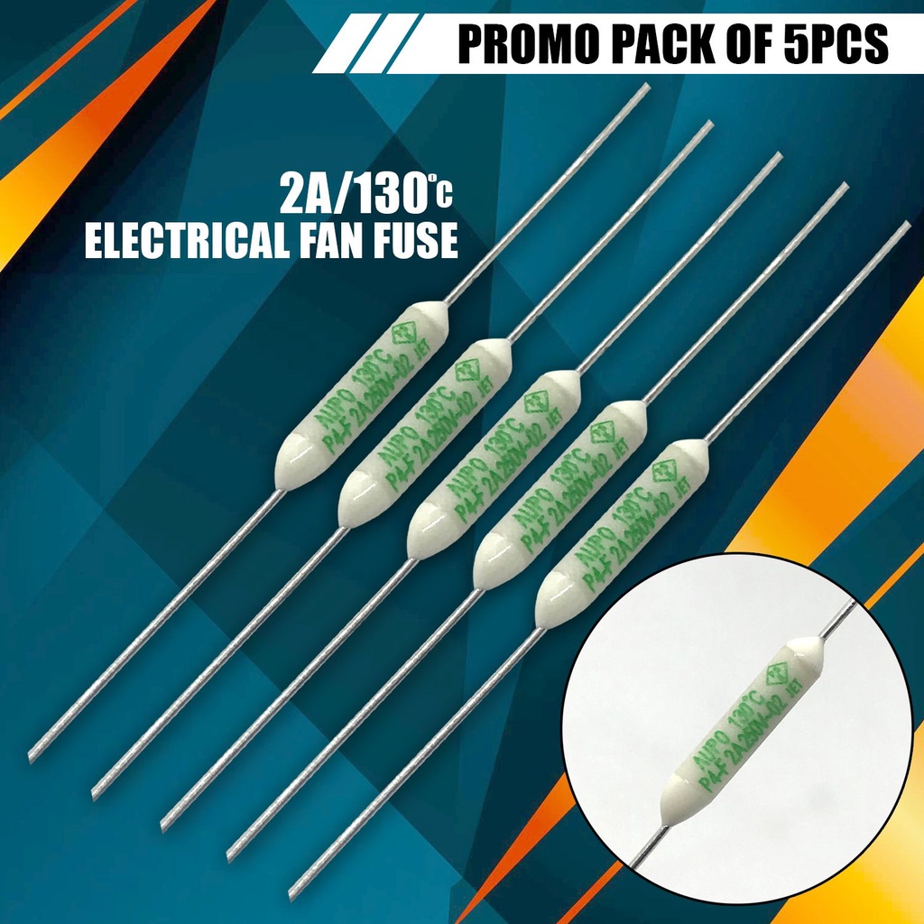GS 5PCS Thermal Cutoff Fuse – 130°C 2A 250VAC Ceramic Safety Fuse for ...