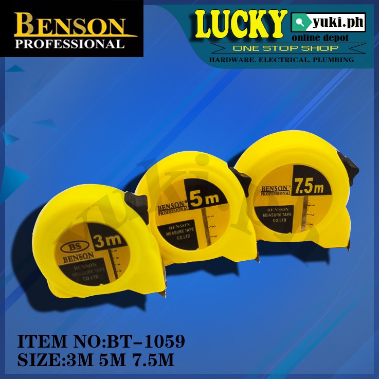BENSON Metro Steel Tape Measure 3mtrs/5mtrs/7.5mtrs. | Shopee Philippines