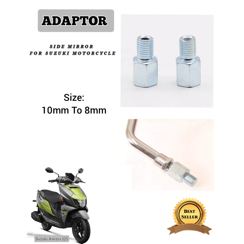 SUZUKI AVENIS 125 - 2 PCS Motorcycle Side Mirror Adapter Bolts Screw ...